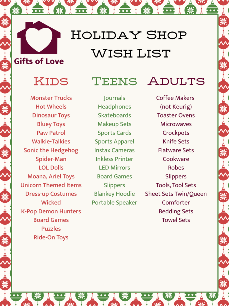 Gifts of Love Holiday Shop - Gifts of Love